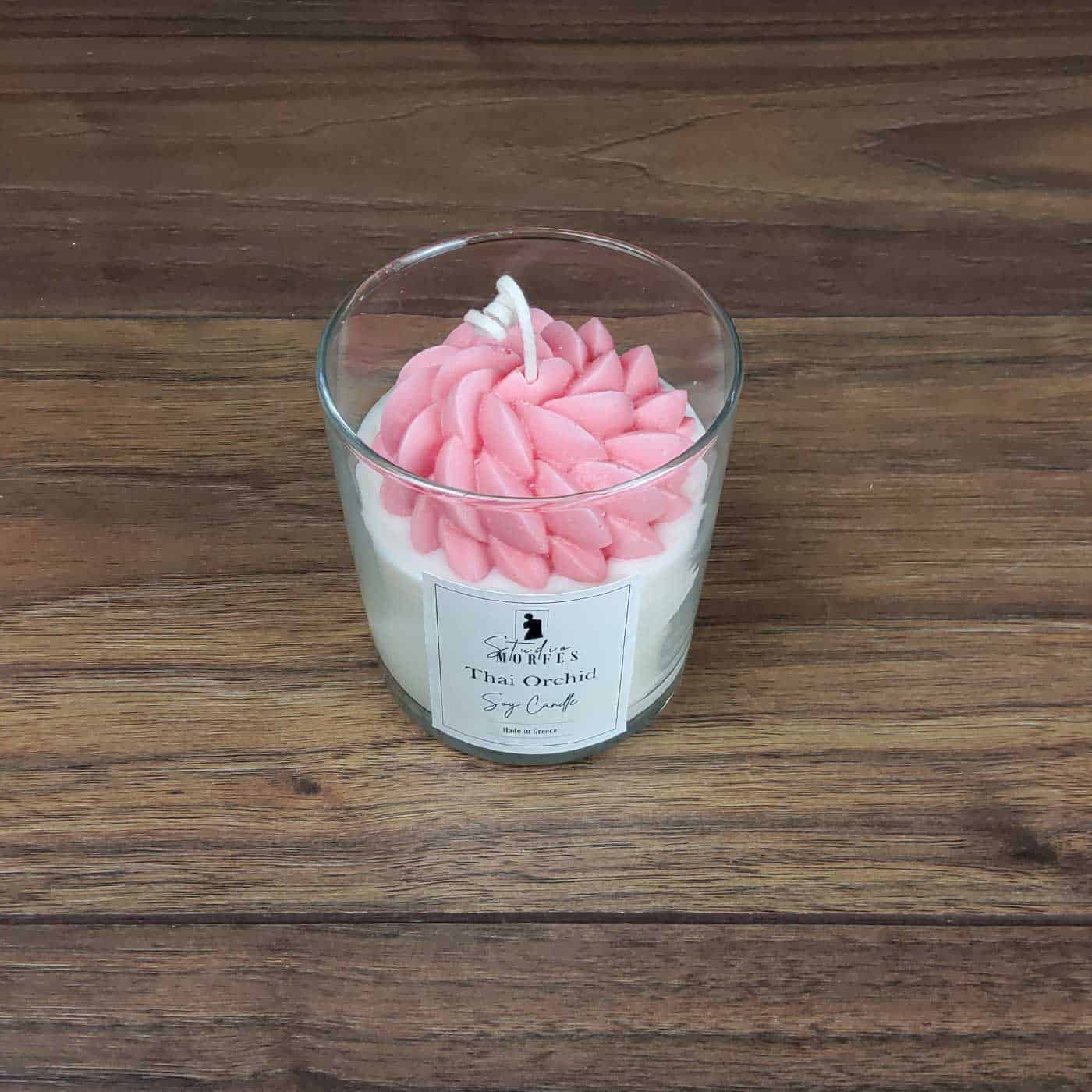 Soy Candle in a glass container (8x8x9cm) - Studio Morfes