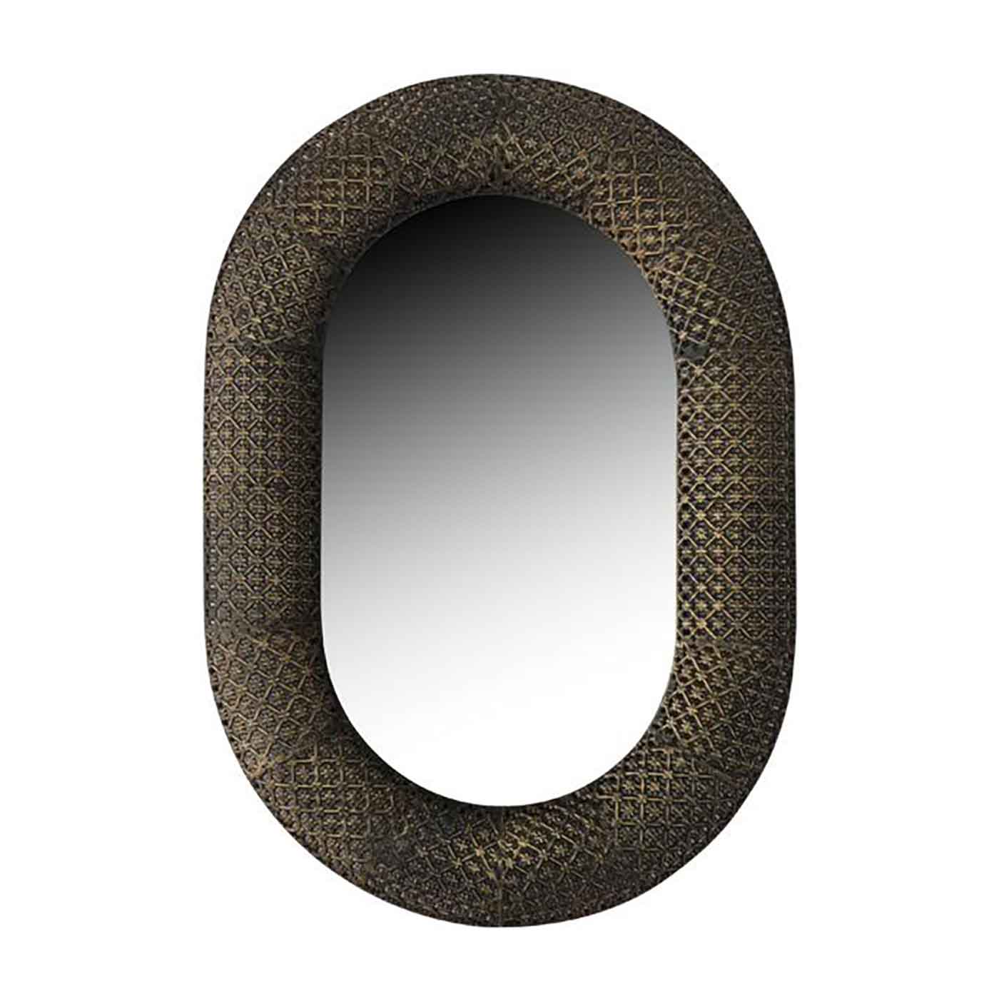 Oval bronze metallic mirror (48x68x4cm) - Studio Morfes